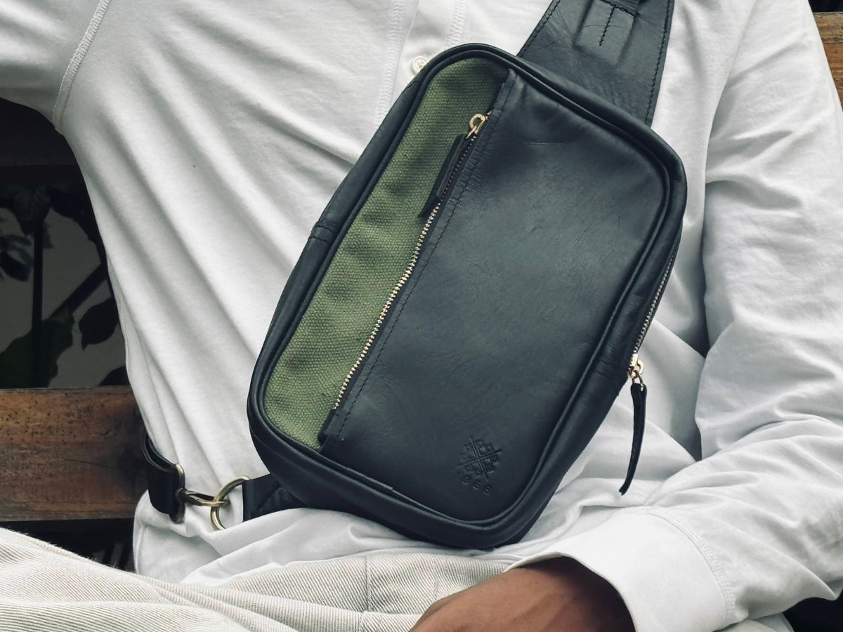 Tibeb - Premium Canvas and Leather Crossbody – ADWA Fashion
